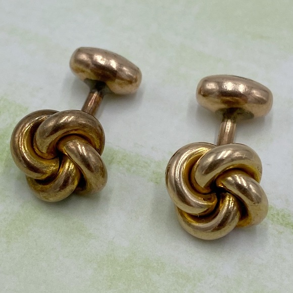 H.A.&Co. | Accessories | Vintage Love Knot Bean Back Cuff Links Marked ...